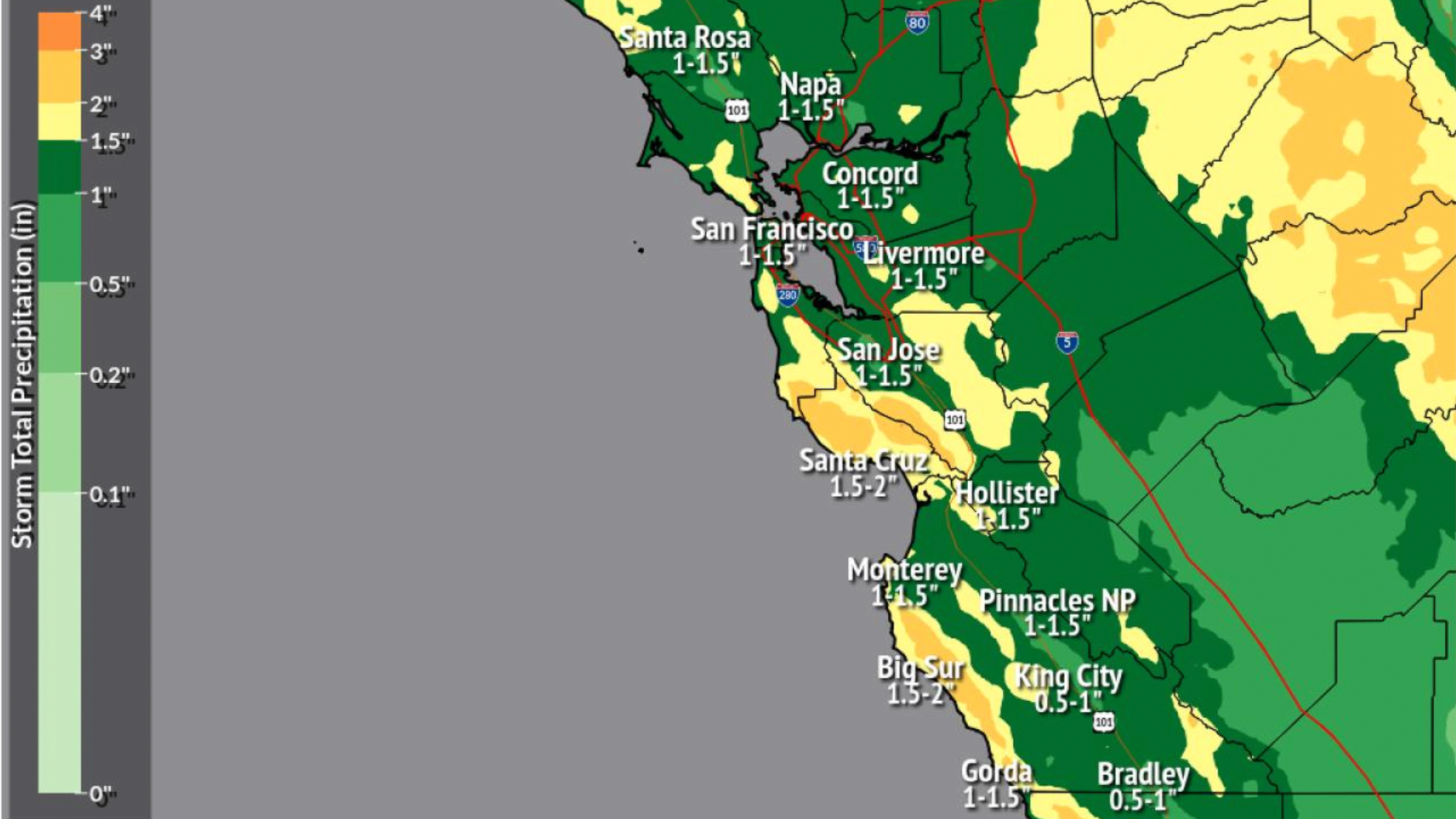 ‘First big rain of the season’ expected in Santa Cruz County on Monday - Santa Cruz Local